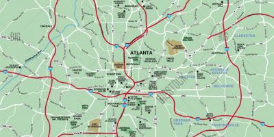 Atlanta mapa Mapas de Atlanta (Estados unidos de América)